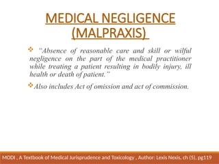 medical negligence- definition, types and all | PPTX
