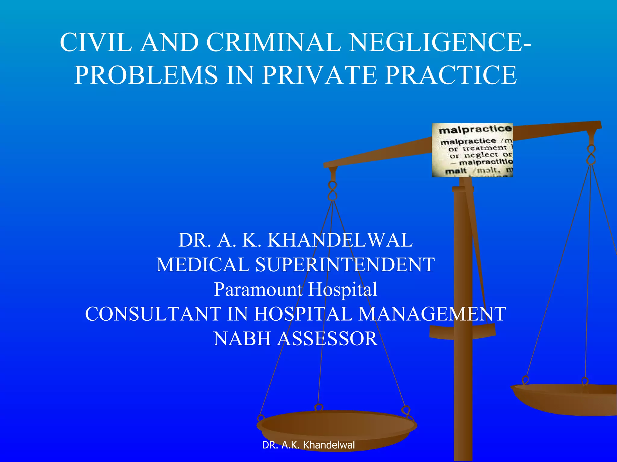 Medical Negligence Private Practice | PPT