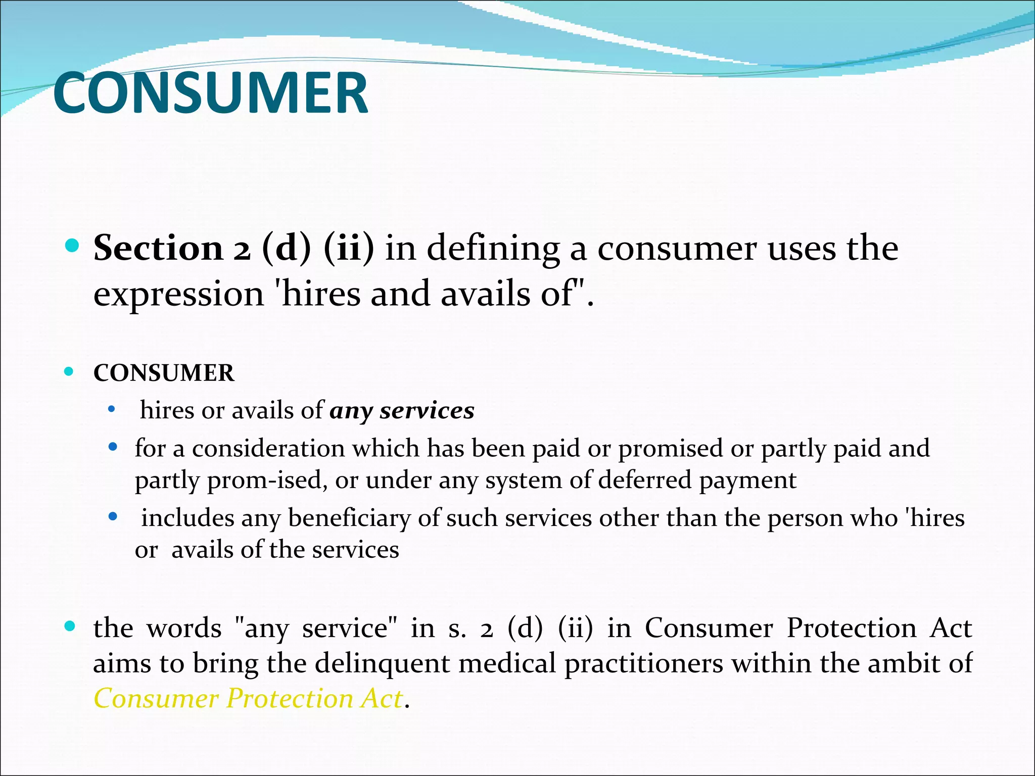 Medical negligence and consumer protection law | PPT