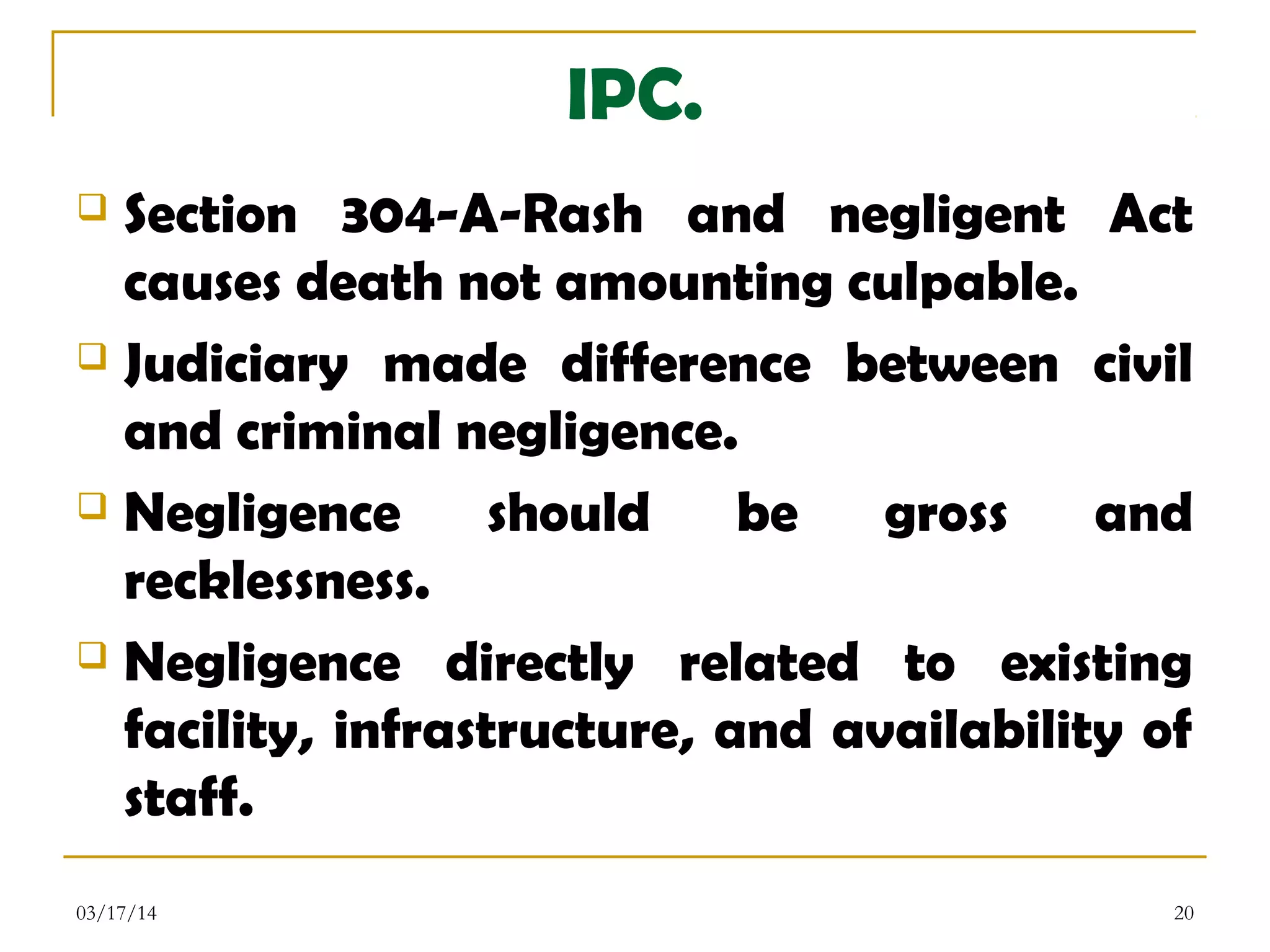 Medical negligence and law | PPT