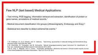 "Can NLP techniques be utilized as a reliable tool for medical science ...