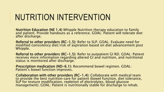 Medical nutrition therapy status post whipple procedure | PPTX