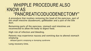 Medical nutrition therapy status post whipple procedure | PPTX