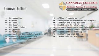 Medical Office Administrator Course CCBST | PDF