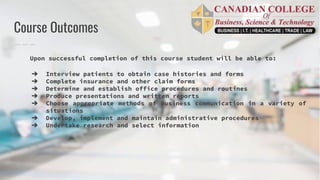 Medical Office Administrator Course CCBST | PDF