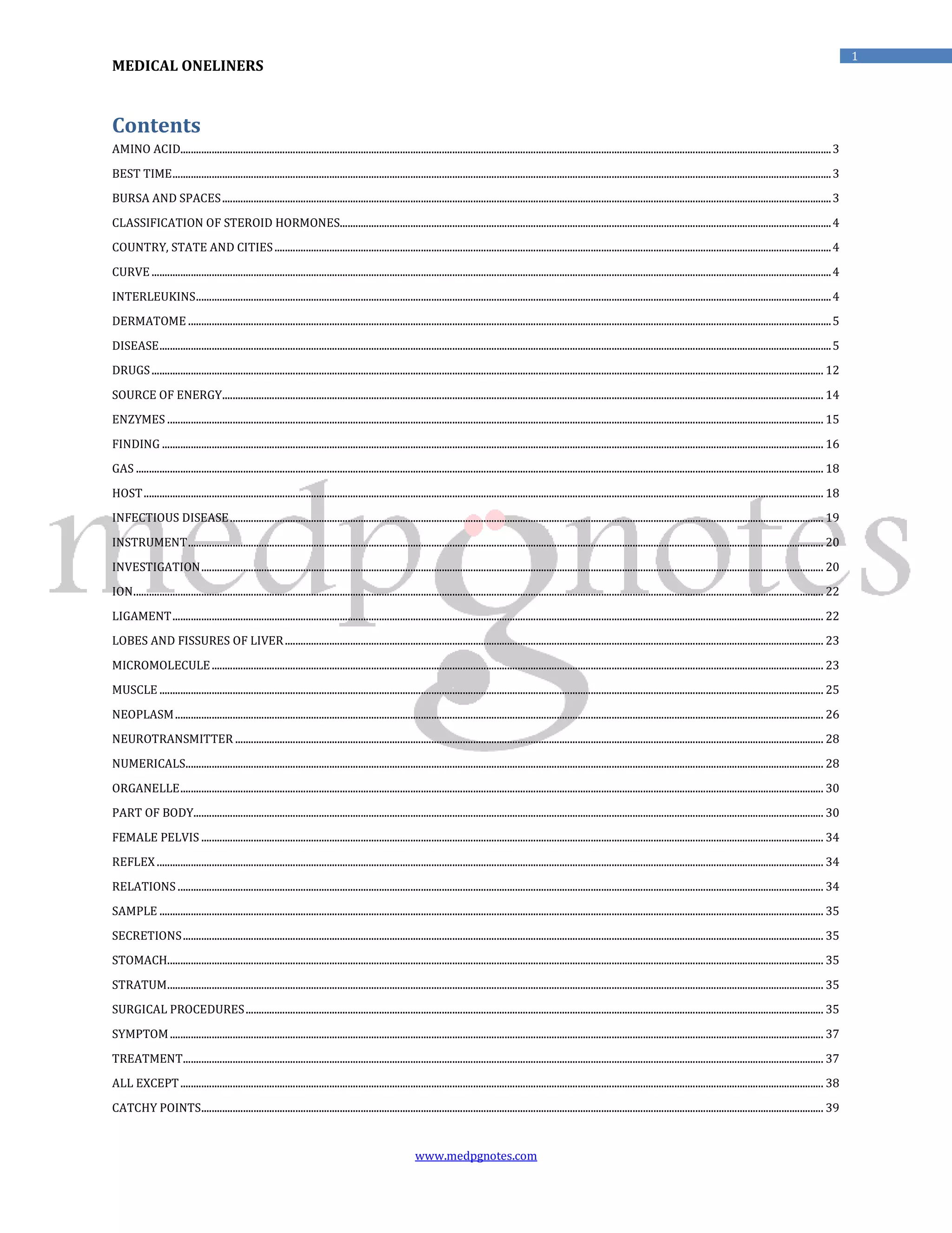 Medical oneliners sample | PDF