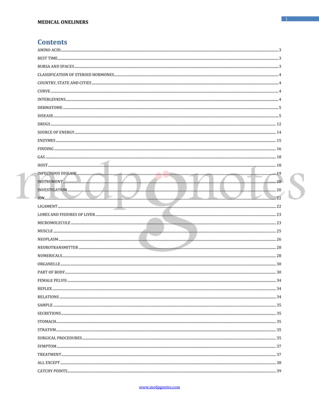 Medical oneliners sample | PDF