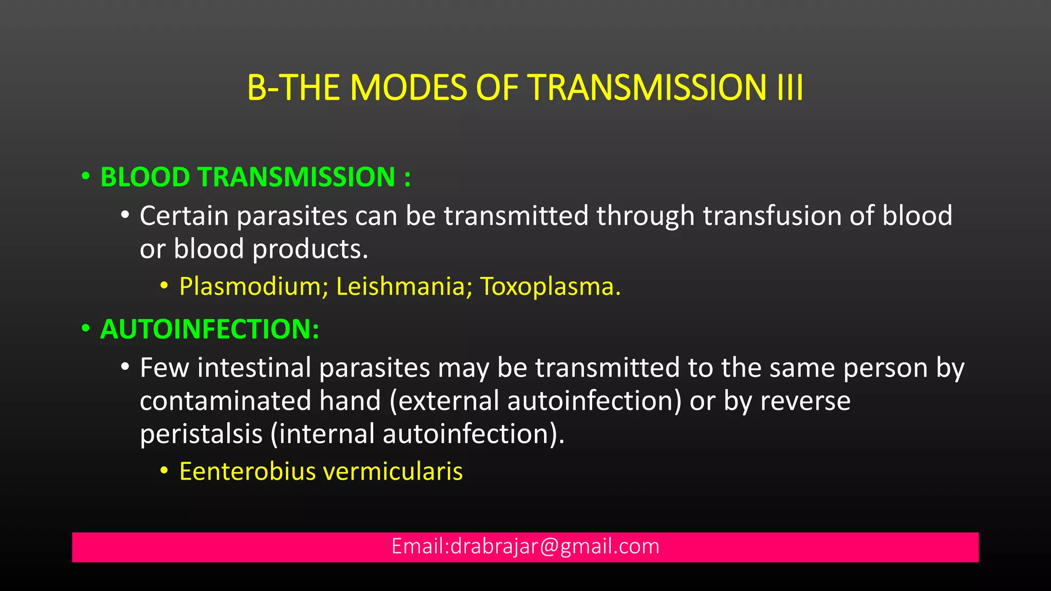 Medical Parasitology Lecture | PDF