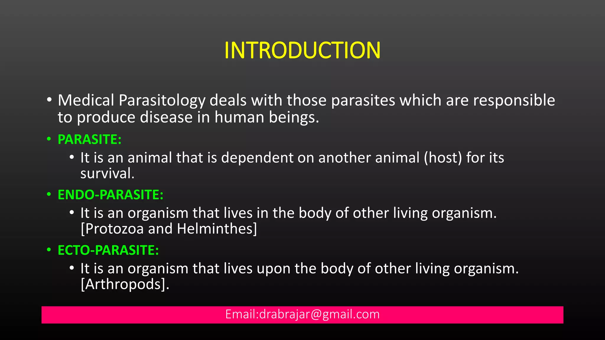 Medical Parasitology Lecture | PDF