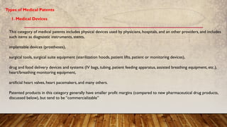 Medical patents and how new instruments or medications | PDF