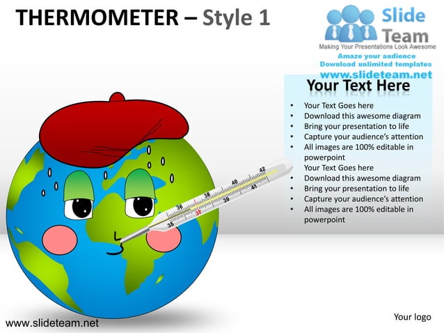 Medical patient measuring thermometer design 1 powerpoint ppt templates ...