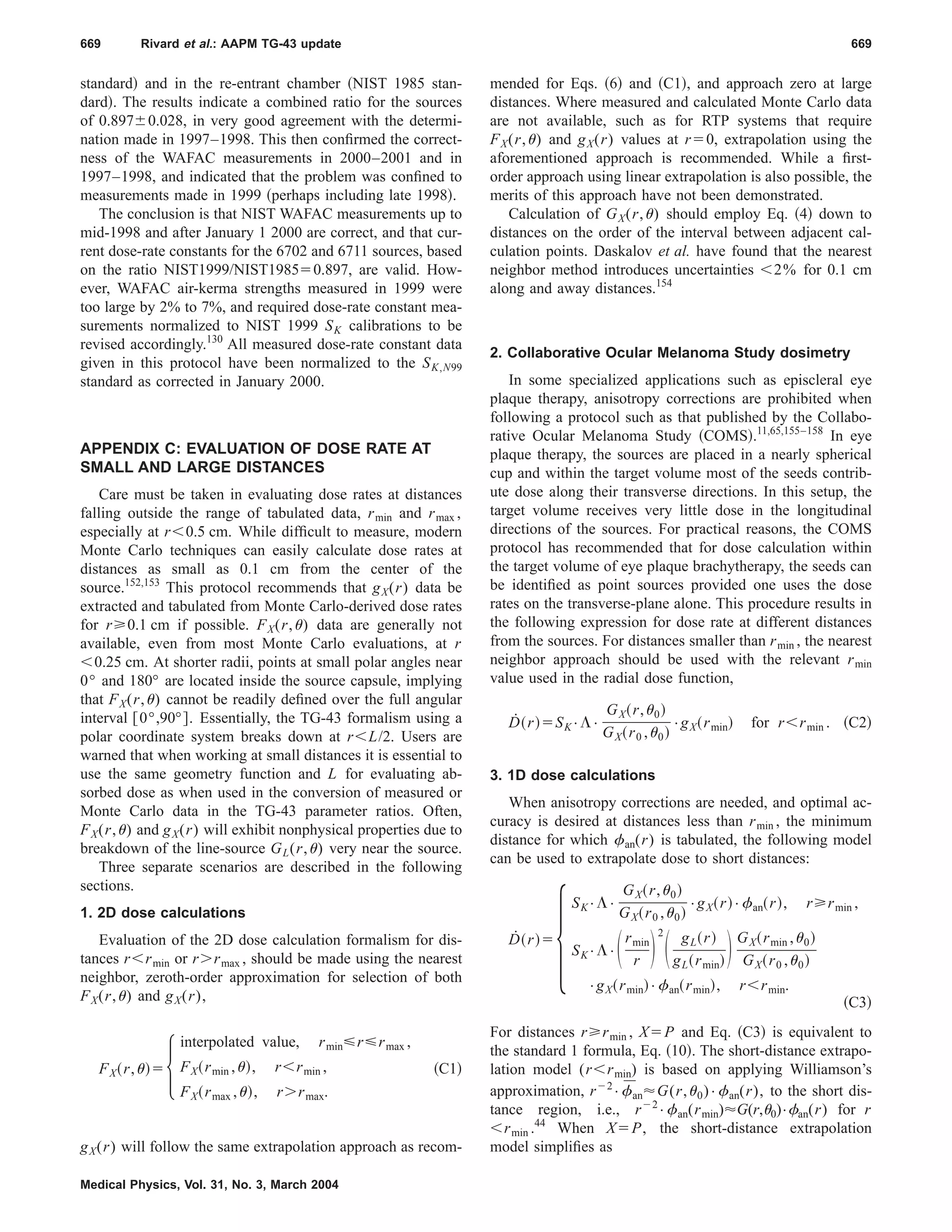Medical physics 2004 - rivard - update of aapm task group no 43 report ...