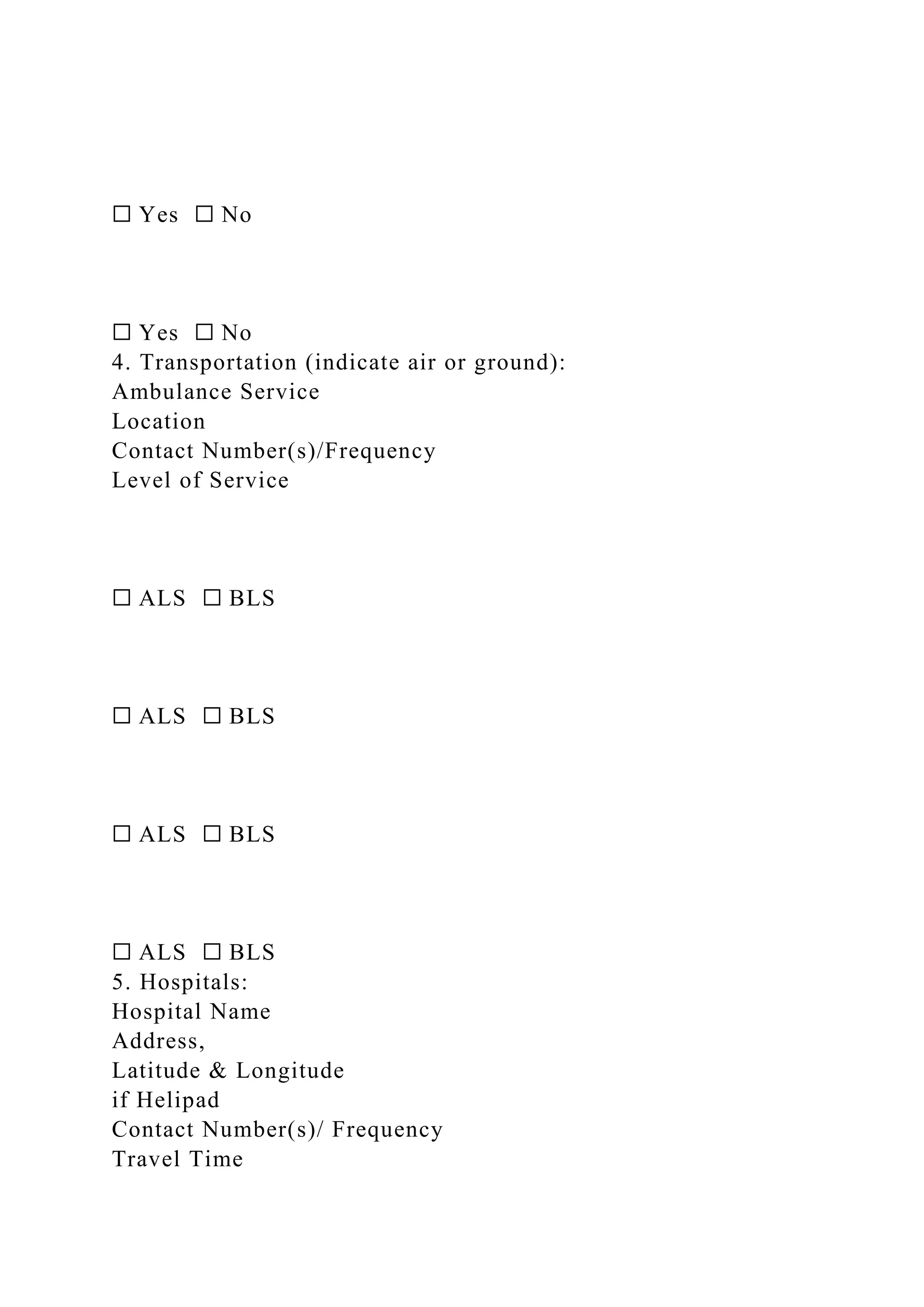 Medical Plan (ICS 206)1. Incident Name 2. Operational .docx