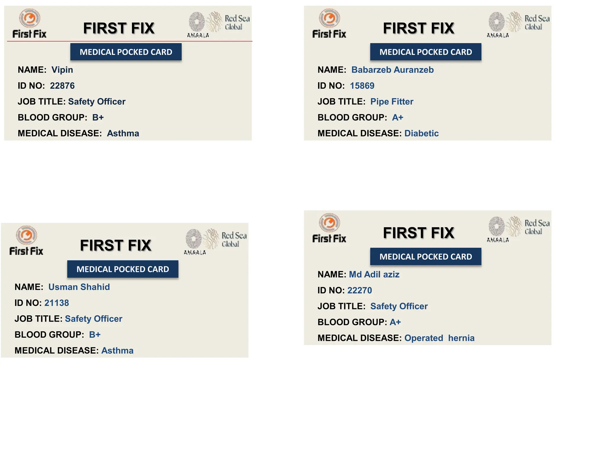 medical pocked card.pptx for the awareness of the people working in ...