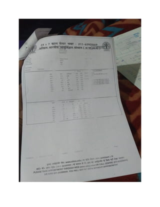 Medical Prescription of Emergency AIIMS New Delhi dated 09.11.2017 | PDF