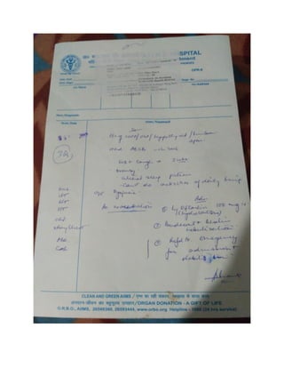 Medical Prescription of Emergency AIIMS New Delhi dated 09.11.2017 | PDF