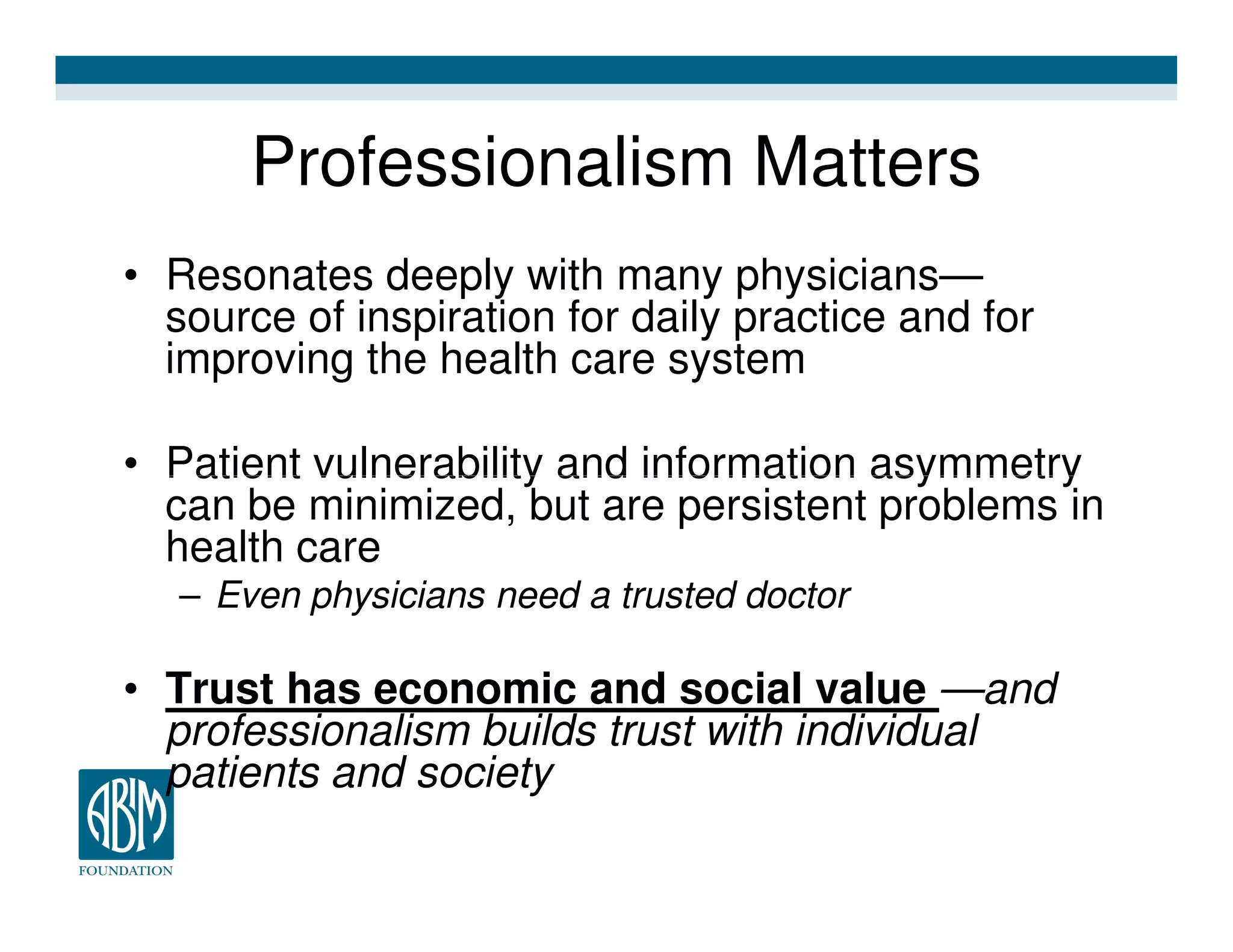Medical Professionalism: Renewing Social Contract | PDF