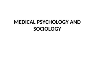 MEDICAL PSYCHOLOGY LECTURE 1 HCA- Health Care Assistant | PPT