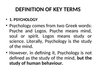 MEDICAL PSYCHOLOGY LECTURE 1 HCA- Health Care Assistant | PPT