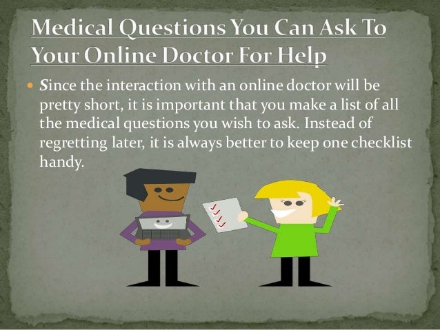 Medical questions you can ask your doctor online