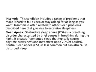 Medical reasons why are you feeling sleepy all the time | PPTX