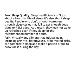 Medical reasons why are you feeling sleepy all the time | PPT