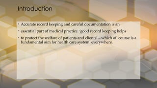 Medical record in hospital management .pptx
