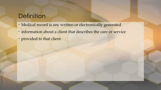 Medical record in hospital management .pptx