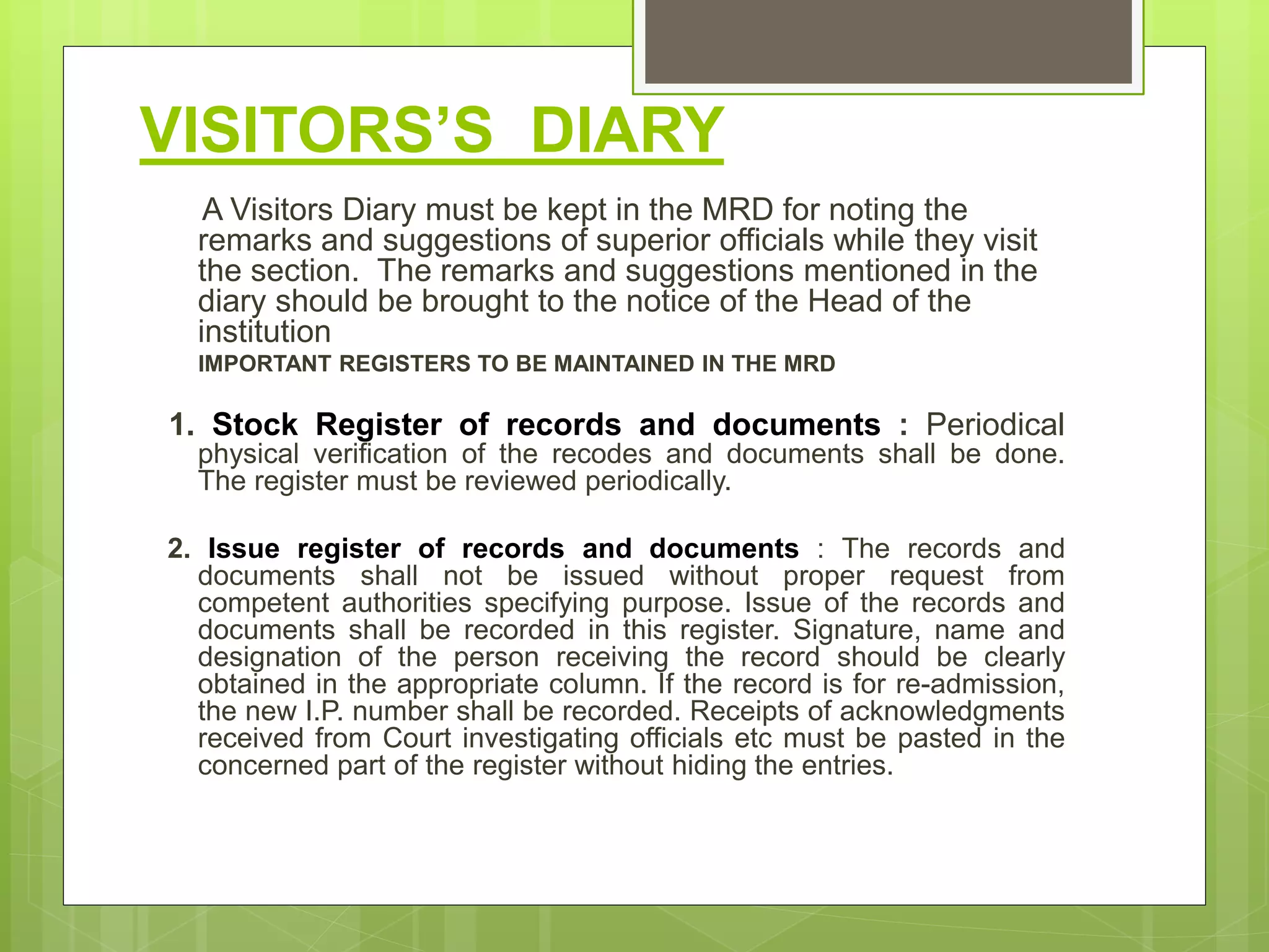 Medical record management | PPTX