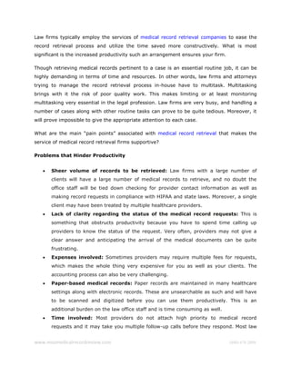 Medical Record Retrieval – Pain Points and How to Eliminate Them | PDF