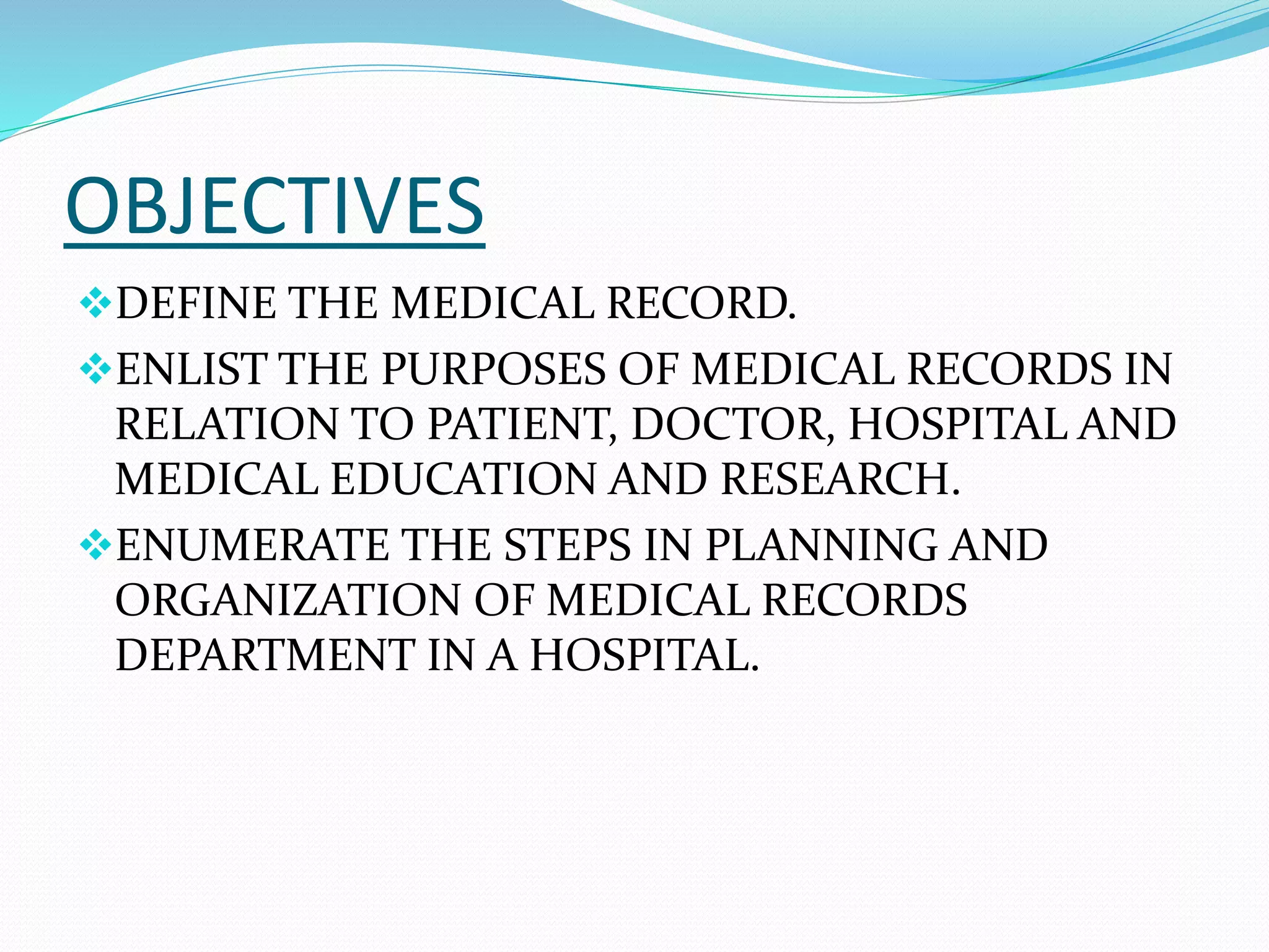 Medical Records Department | PPTX