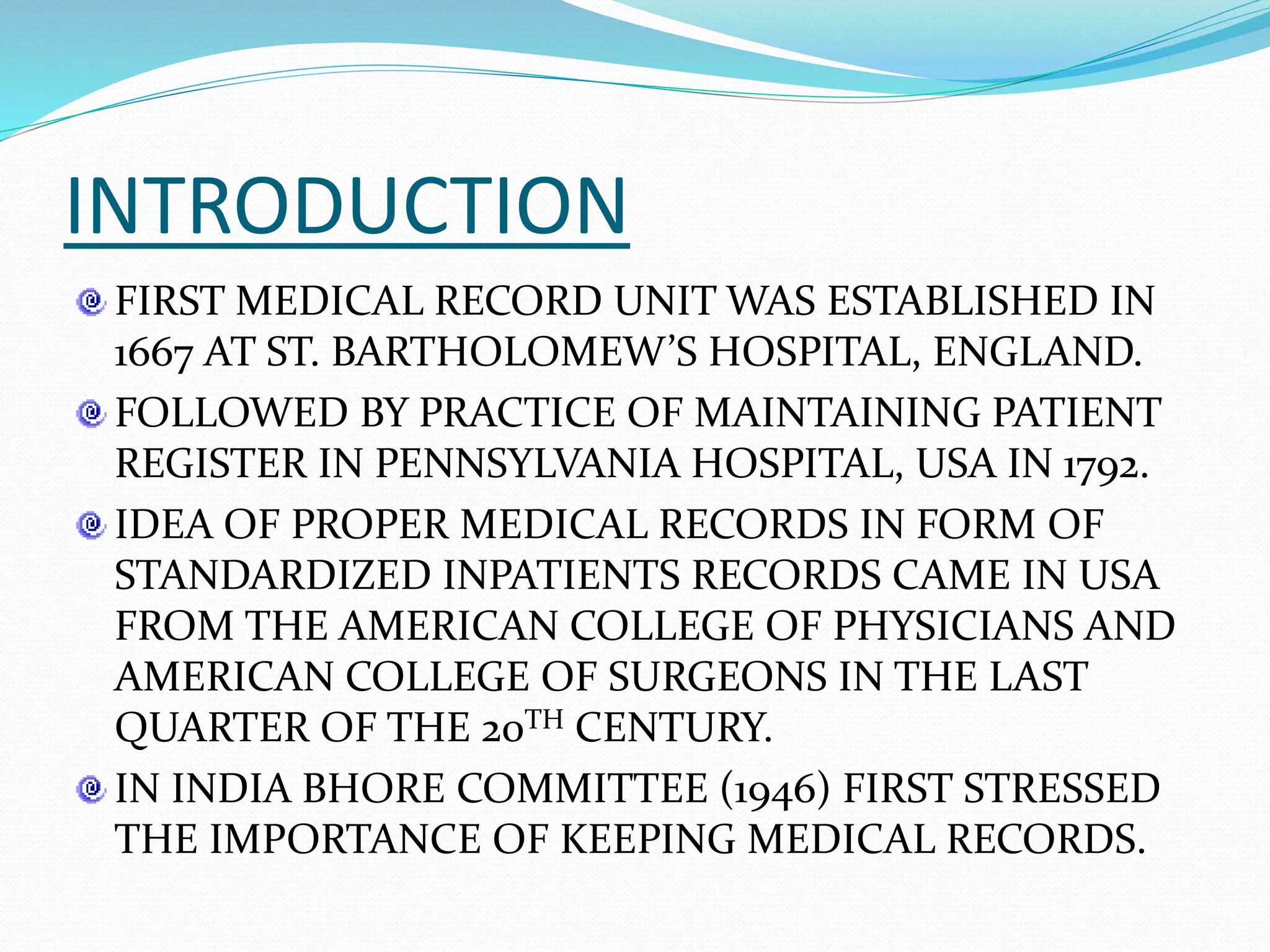 Medical Records Department | PPTX
