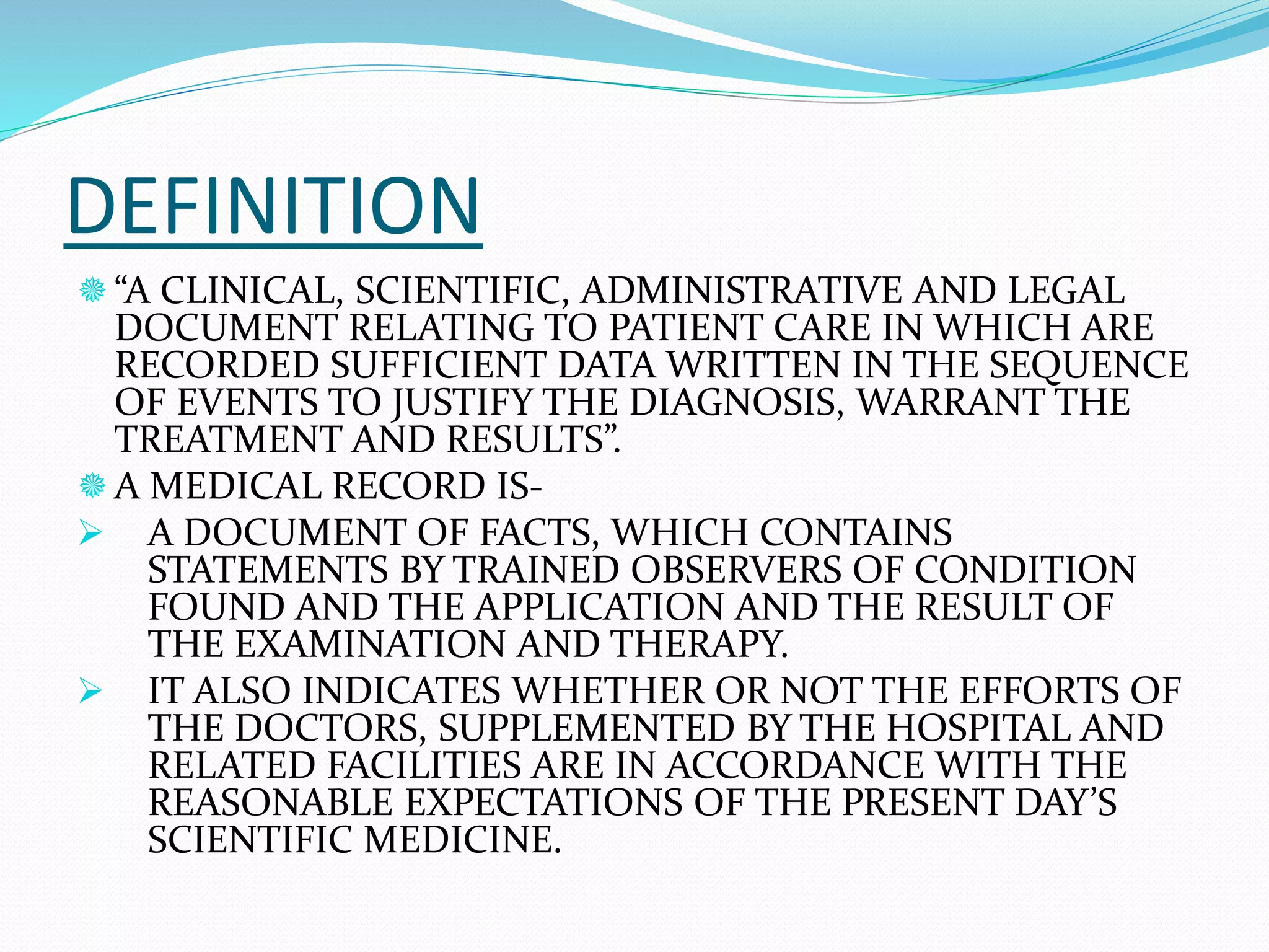 Medical Records Department | PPTX