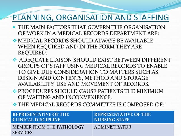 Medical Records Department | PPTX