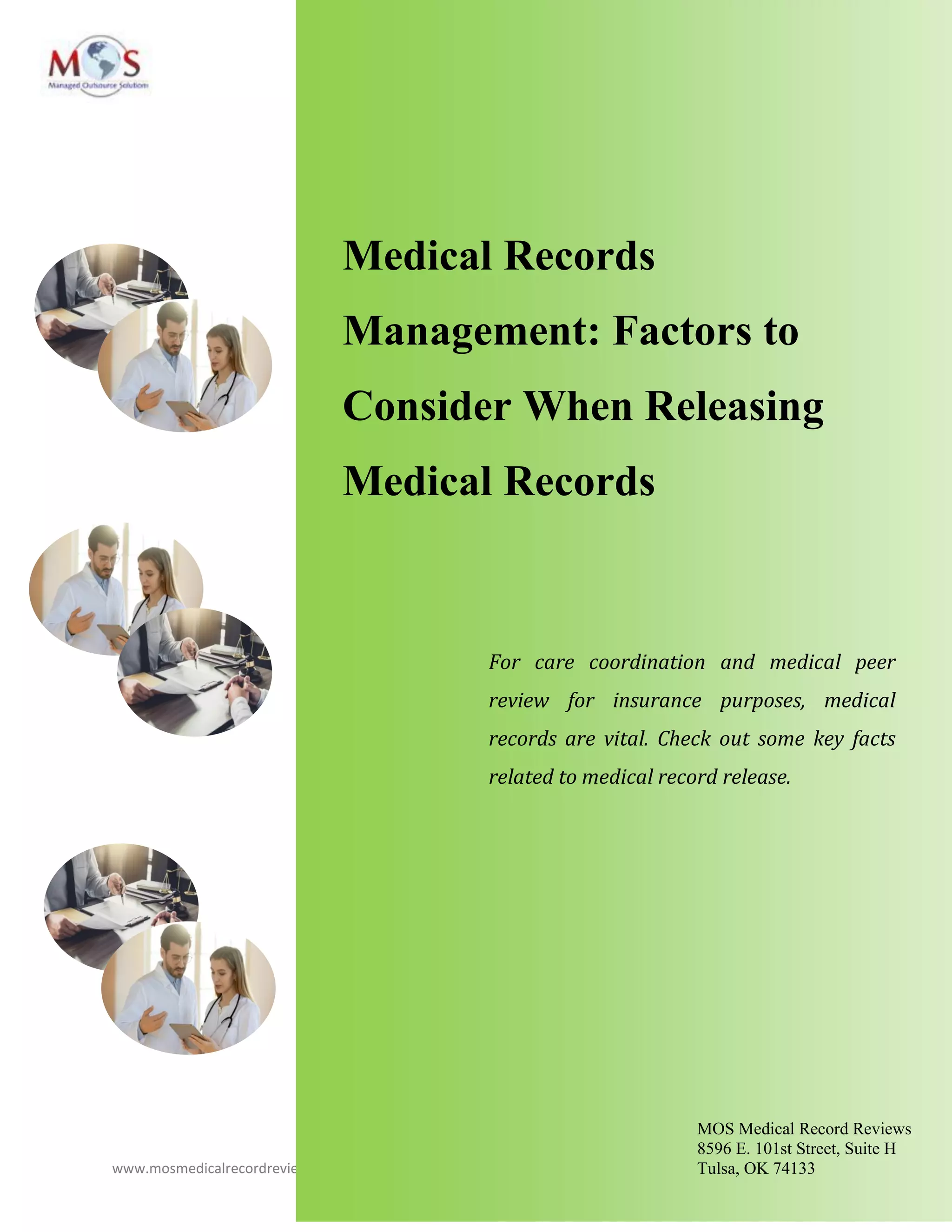 Medical Records Management: Factors to Consider When Releasing Medical ...