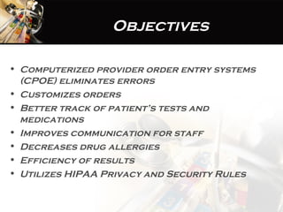 Benefits of CPOE (computerized provider order entry) | PPT