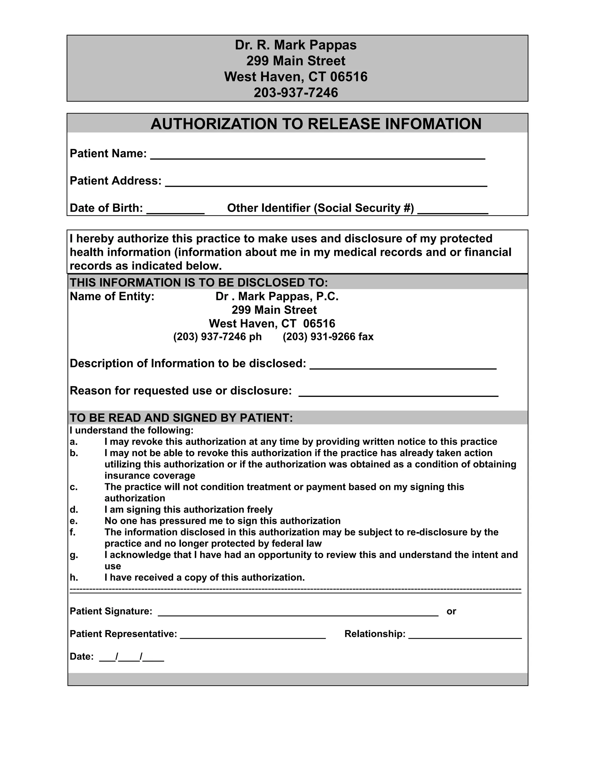 Medical release hippa_form_new | PDF