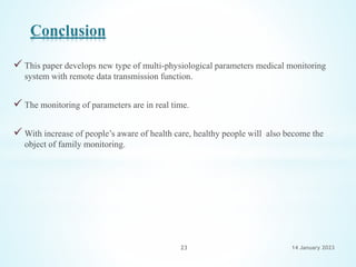 MEDICAL REMOTE MONITORING OF MULTIPLE PHYSIOLOGICAL PARAMETERS BASED ON WIRELESS EMBEDDED ...
