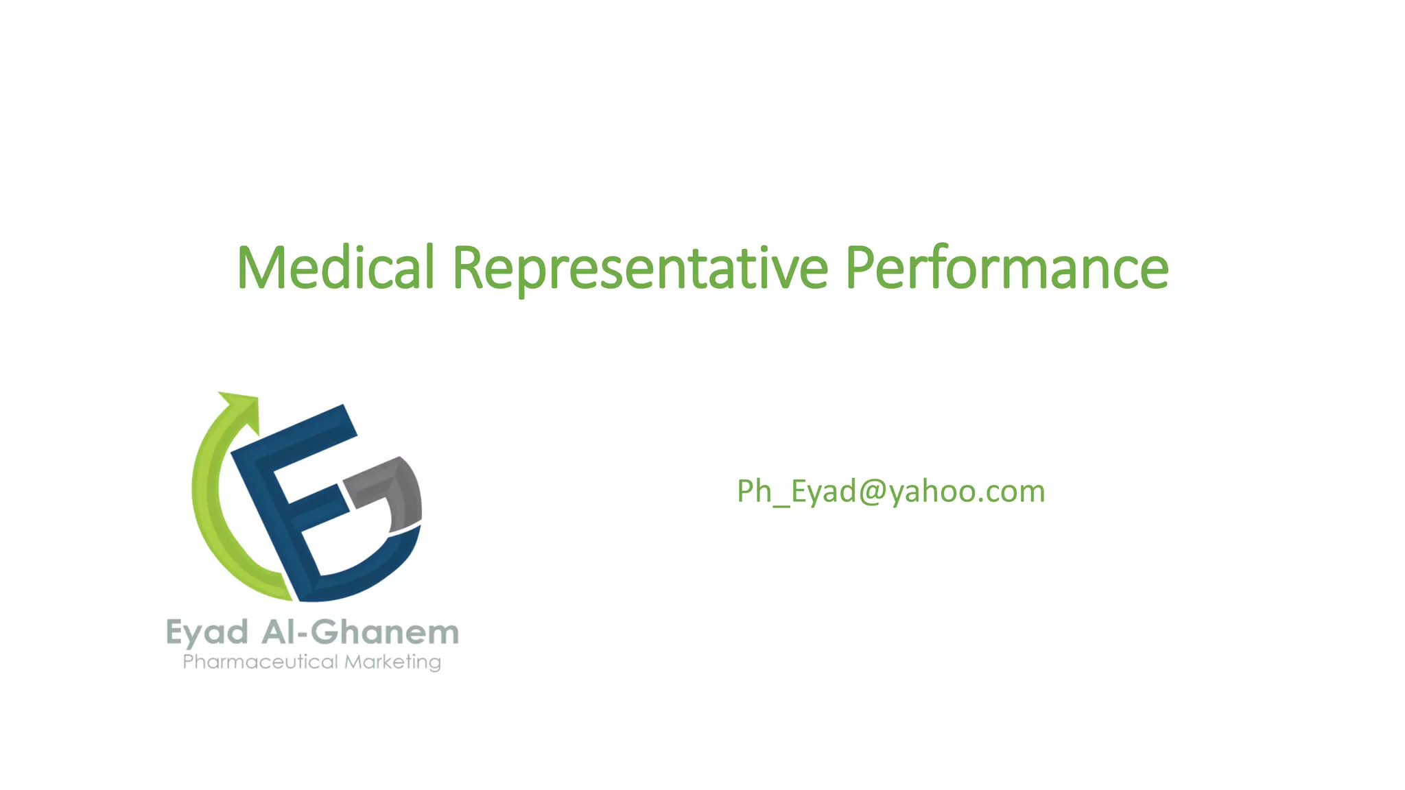Medical representative performance | PPTX