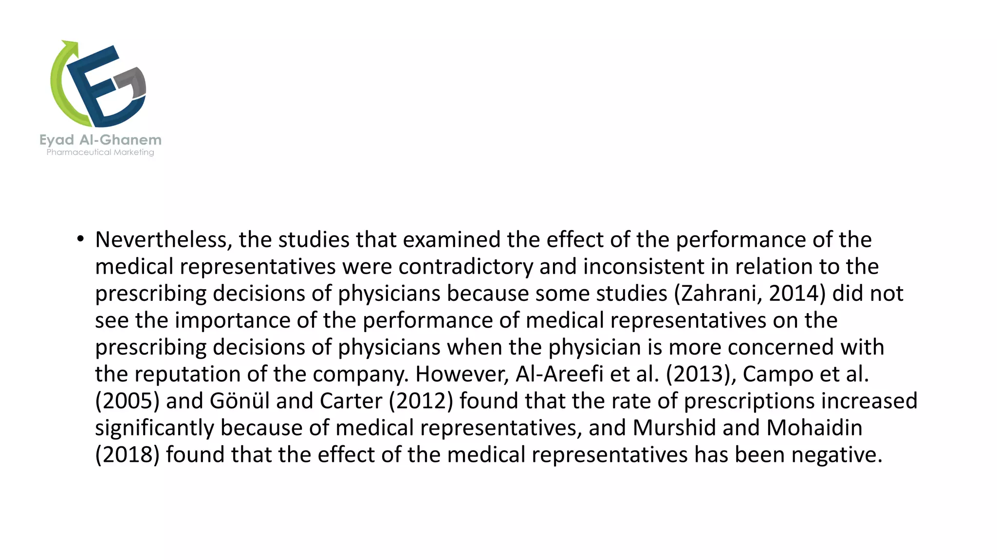 Medical representative performance | PPTX