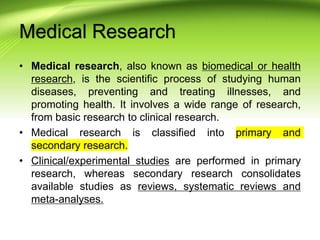 Medical Research Unit 5 Research Methodology.ppt | Healthcare Industry ...