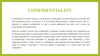 MEDICAL RESEARCH: UNIT_III_ EUTHANASIA, COI, CONFIDENTIALITY RESEARCH ...