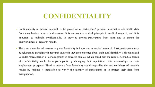 MEDICAL RESEARCH: UNIT_III_ EUTHANASIA, COI, CONFIDENTIALITY RESEARCH ...