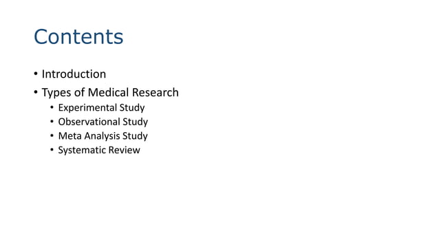 Medical research methodologies | PPT