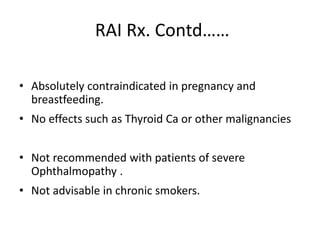Medical management of Hyperthyroidism | PPTX