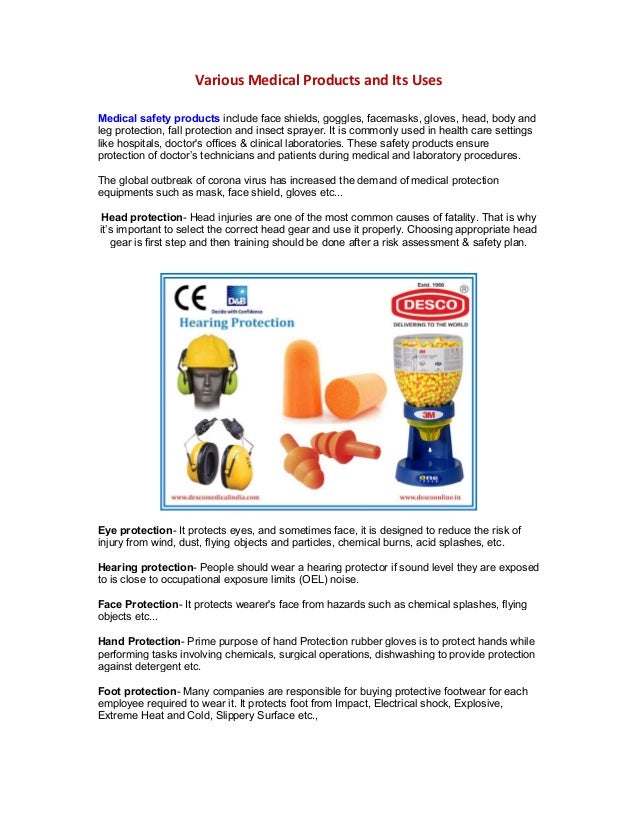 Various Medical Products And Its Uses | PDF