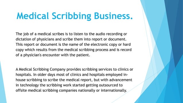Medical scribbing business | PPTX