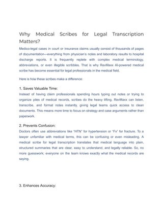 Medical Scribe for Legal Transcription- A Complete Overview.pdf