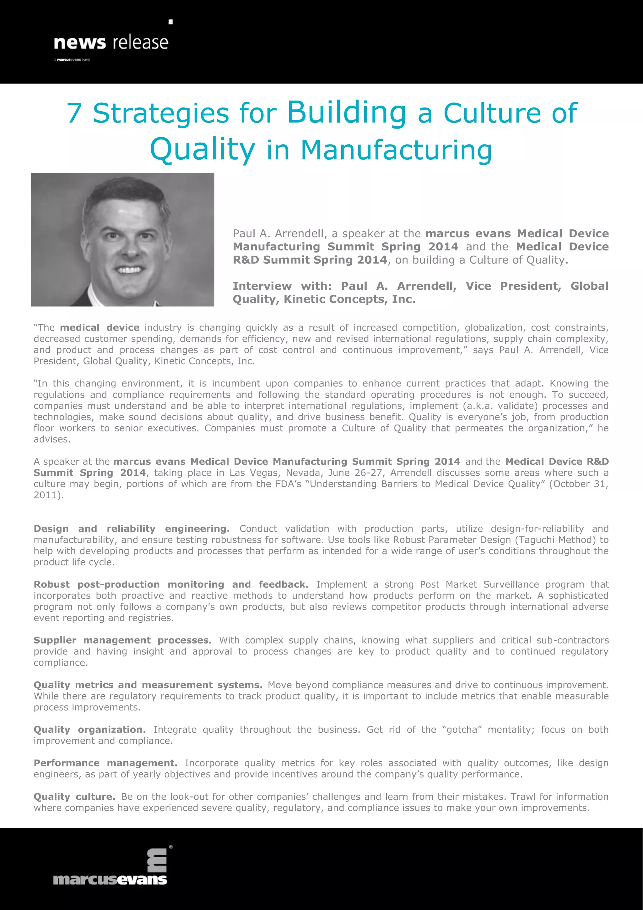 7 Strategies for Building a Culture of Quality in Manufacturing - Paul ...