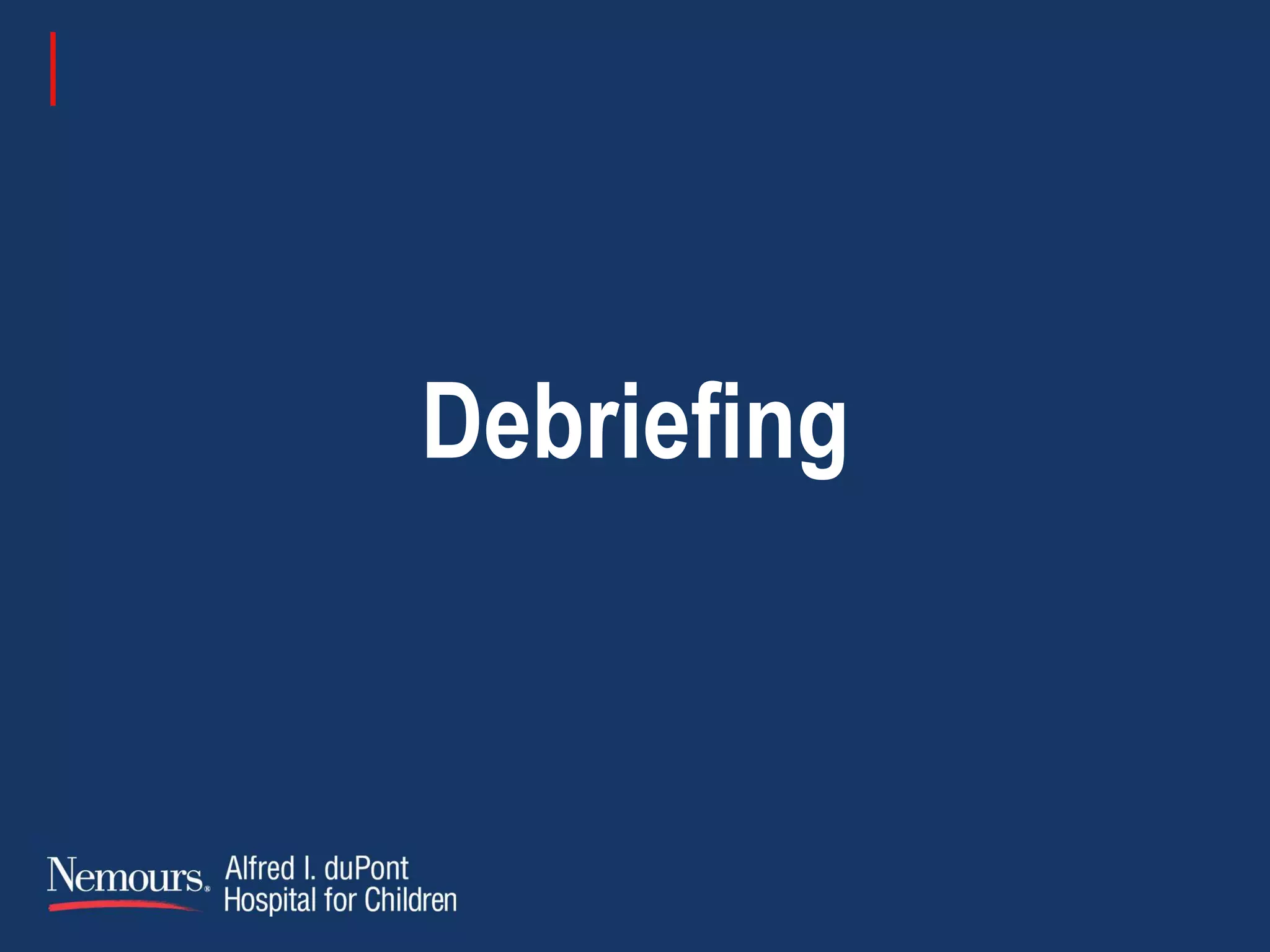 Medical simulation - scenario design and debriefing | PPTX